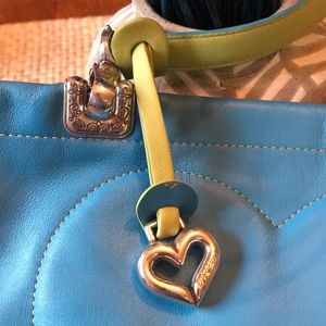 Brighton | Bags | Brighton Blue Leather Heart Bag | Poshmark
